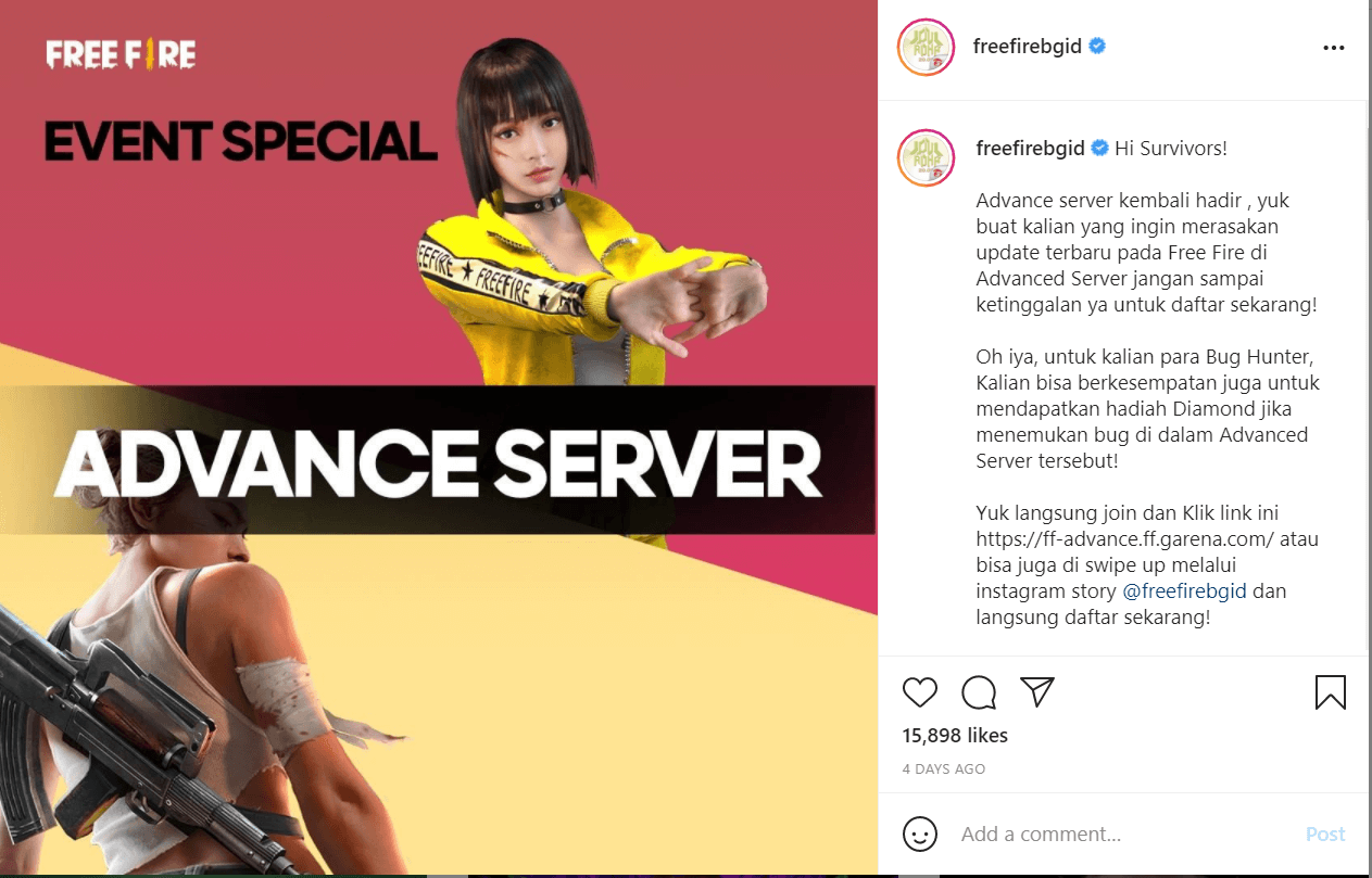 The All New FF Advance Server Resmi Dibuka! Ini Tutorial Daftarnya!