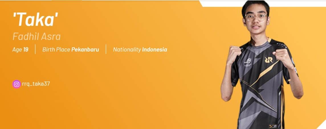 Wow! Inilah Biografi RRQ Taka yang Turun Kasta Ke MDL!
