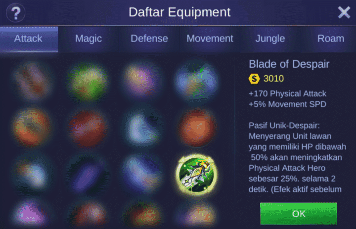 Wow! Blade Of Despair, Adds Most Attack Hero, Loh!