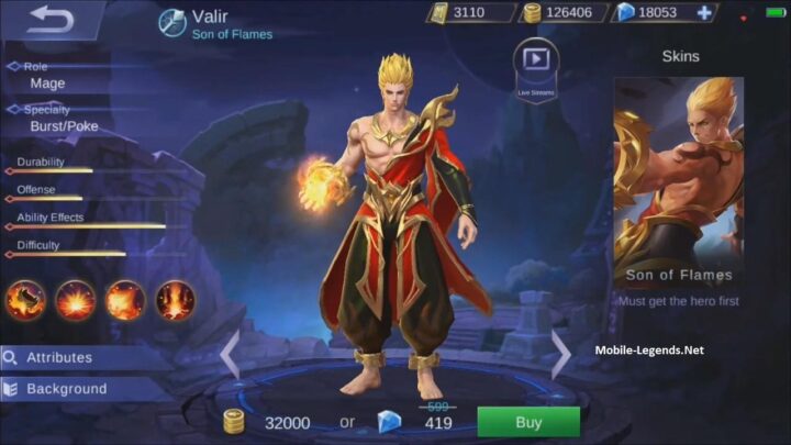 Hero Valir, Skillnya Bikin Fighter Males!