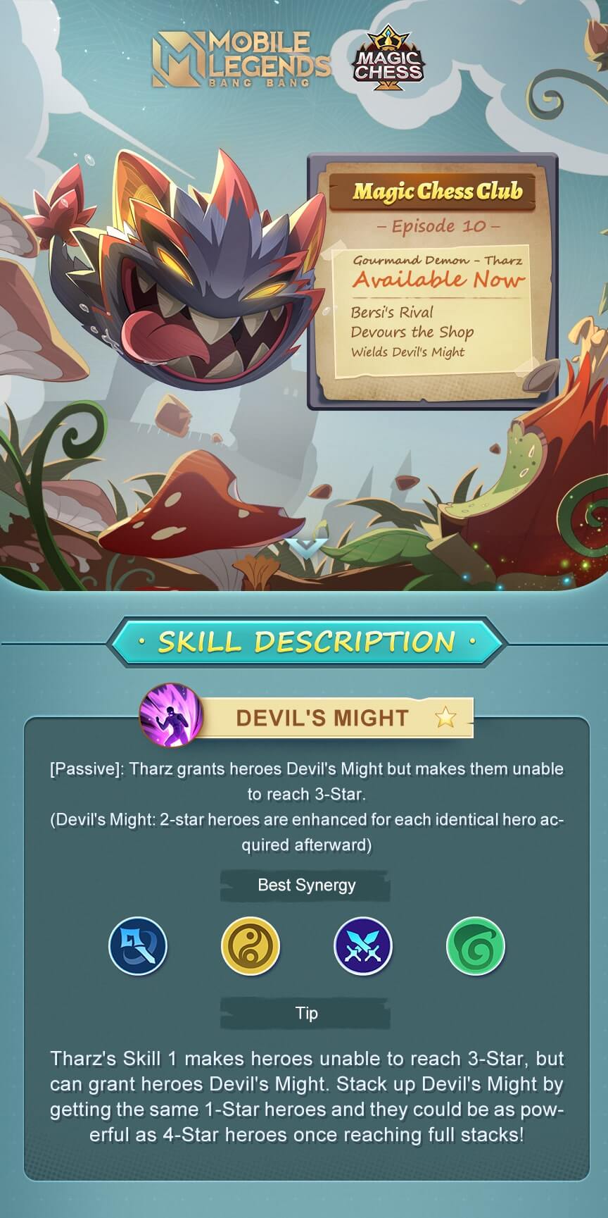 Tharz: Gourmand Demond, New in Magic Chess Mode!