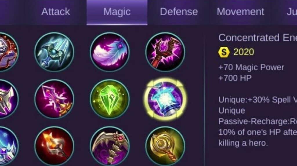 Most Favorite Mage Mobile Legends Hero Items