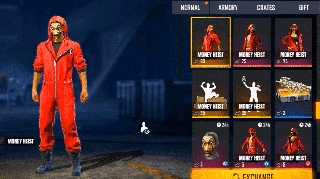 Free Fire Royale Money Heist Tickets Free