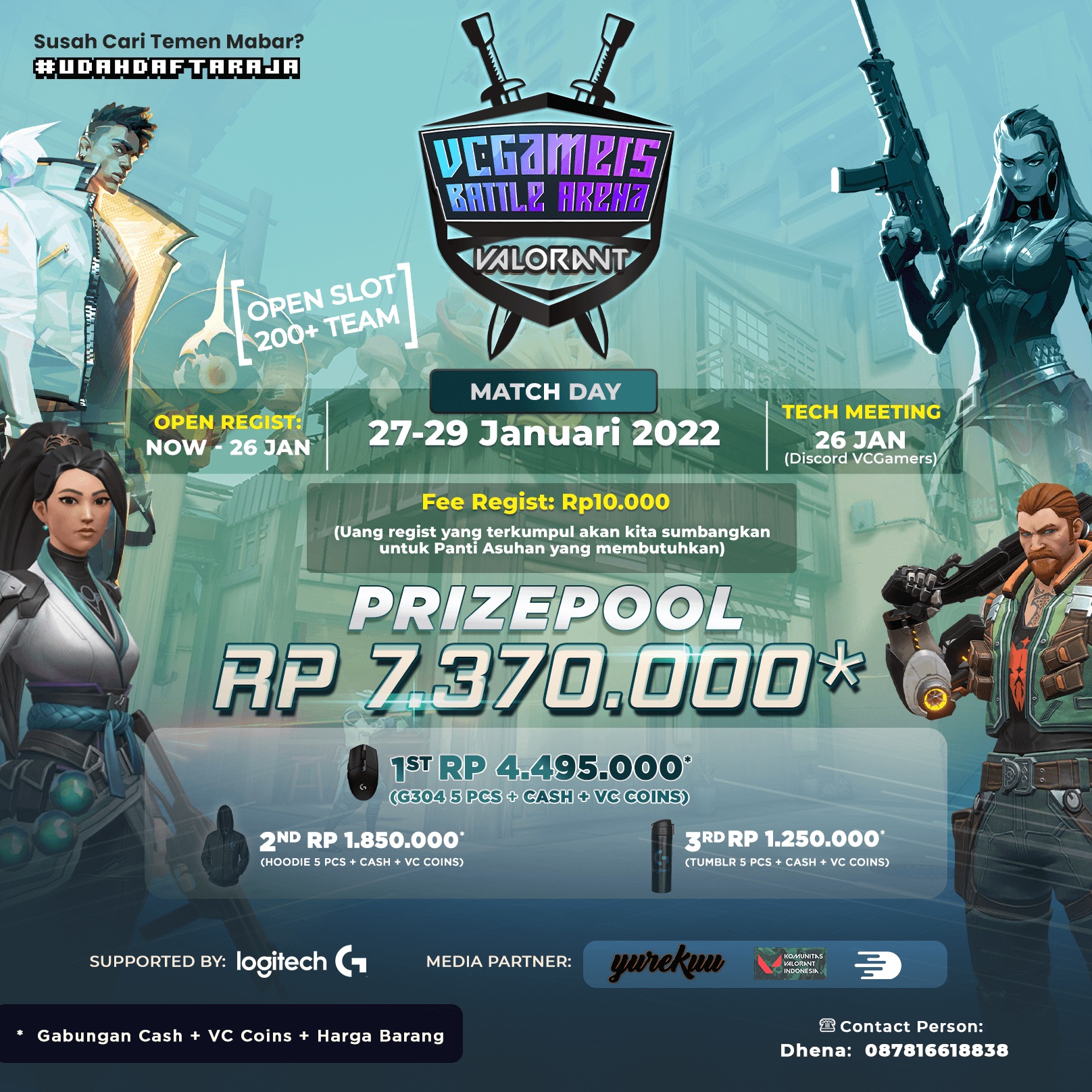 VCGamers Battle Arena January 2021 PUBG Mobile & Valorant!