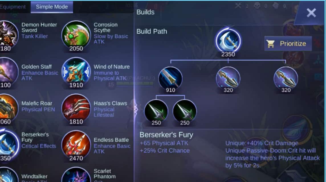 Rekomendasi Item Build Clint Tersakit 2022