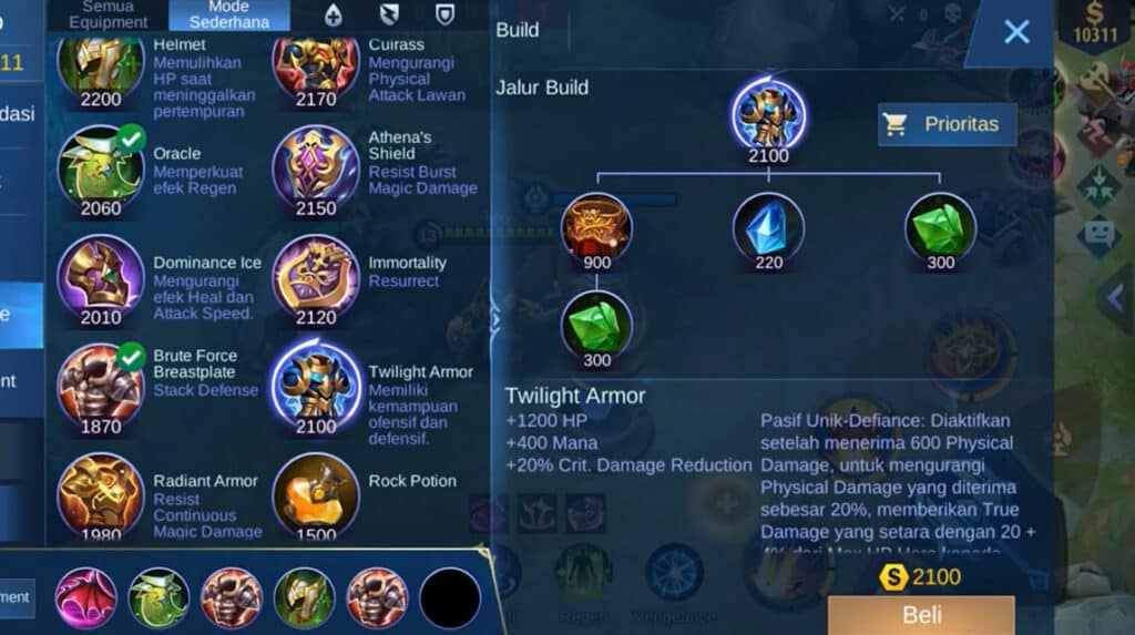 The Best Mobile Legends Tank Item, Use It for Victory!