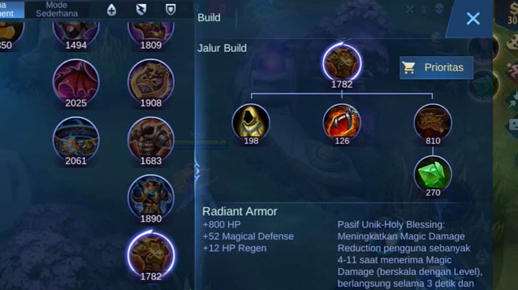 Simak! Radiant Armor, Item Defense Penangkal Para Mage Mobile Legends!