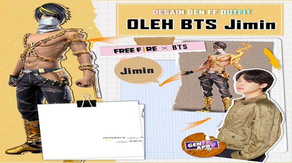 Begini Tampilan Desain FF x BTS, Ada Skin Spesialnya Juga Loh