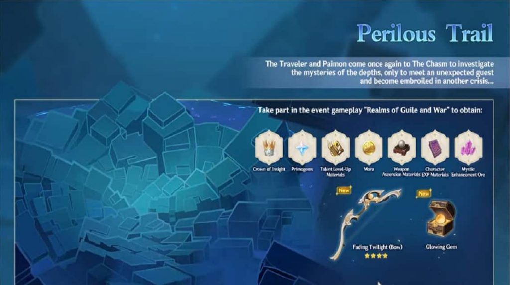 Guide to Perilous Trail Genshin Impact, Get a Total of 900 Primogems!