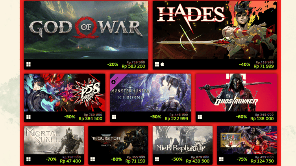 Steam Bash Bash Dimulai, Ada Diskon Hingga 90 Persen!