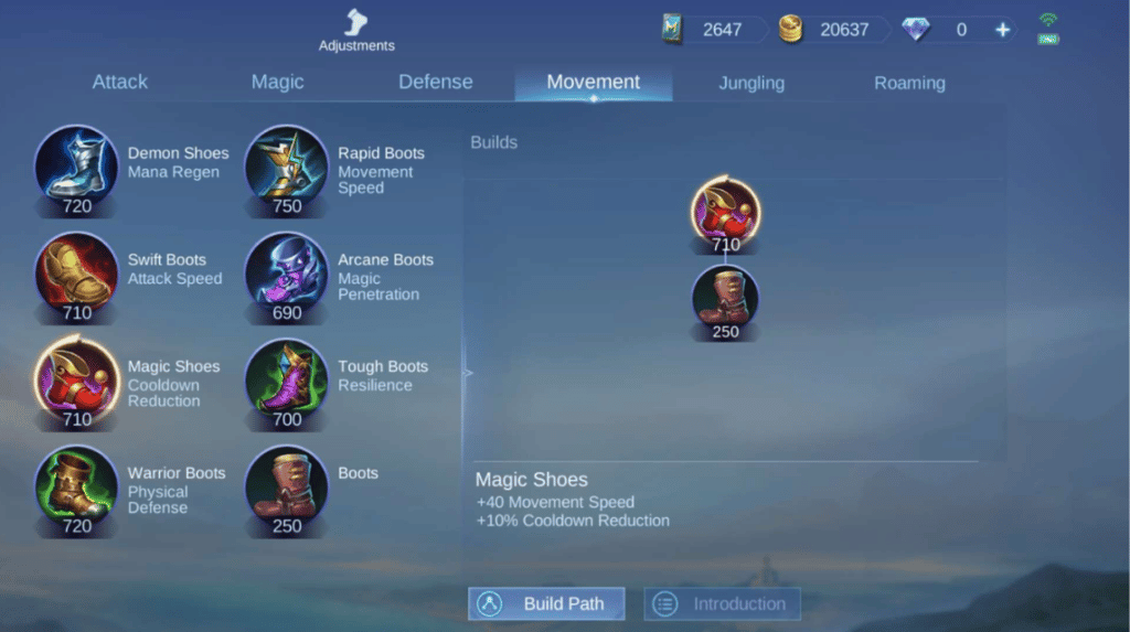 Recommended Build for Xavier MLBB Season 26