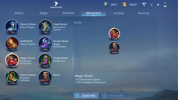 Recommended Build for Xavier MLBB Season 26