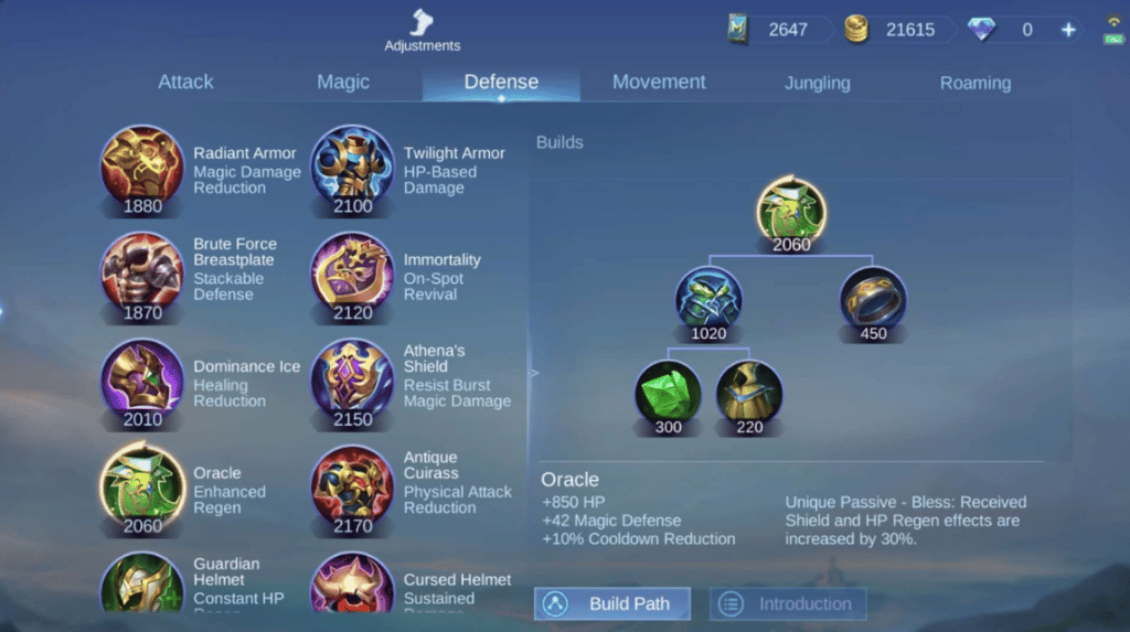 Floryn MLBB Pain Support Build for December 2022