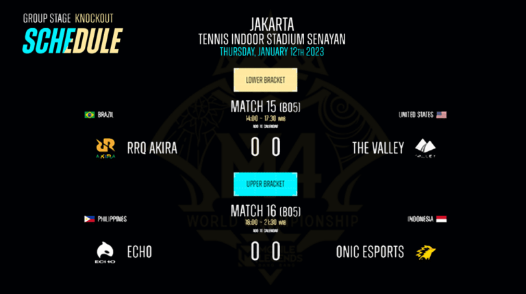 Today's M4 Schedule: There's ONIC Esports vs ECHO