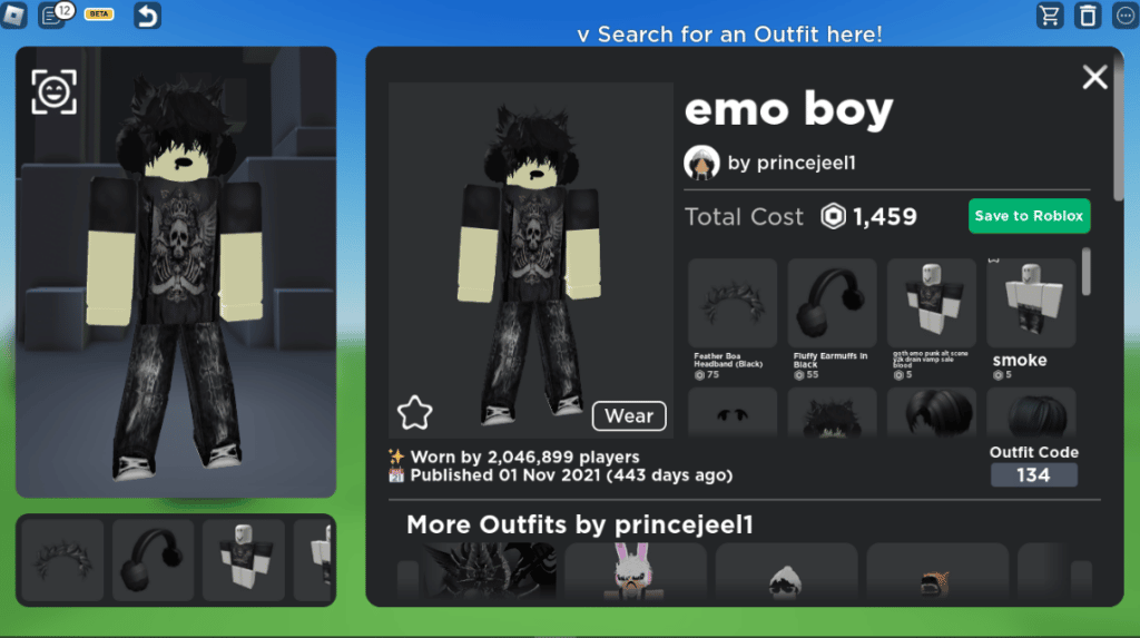 Empfohlene Emo-Outfits für Roblox 2023-Avatare