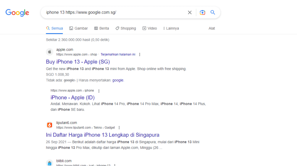 Cara Buka Google Singapura Tanpa VPN dan Aman