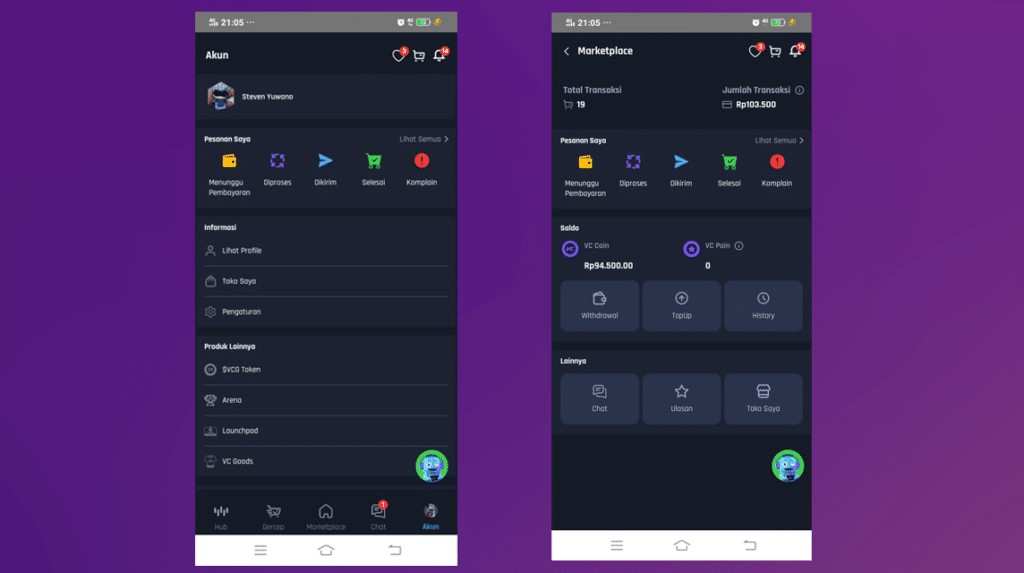 Update the VCGamers v1.8.x application, check it out!